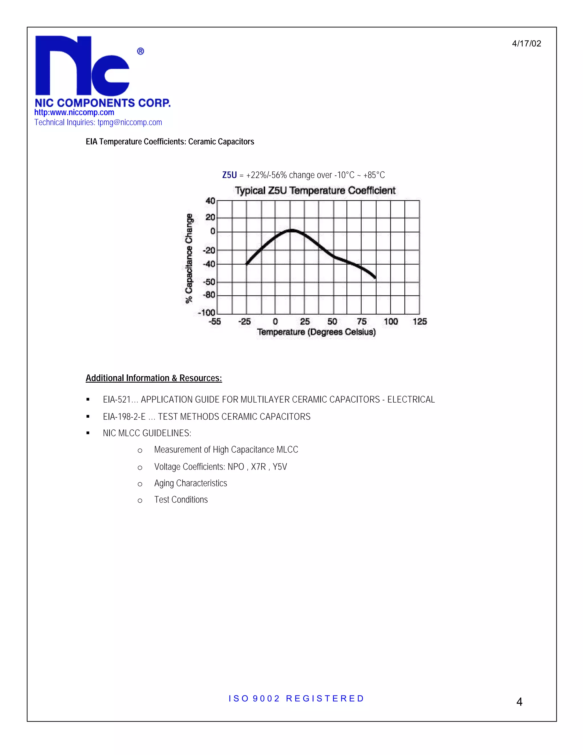 An coeficientes temperatura capacitores ceramicos | PDF