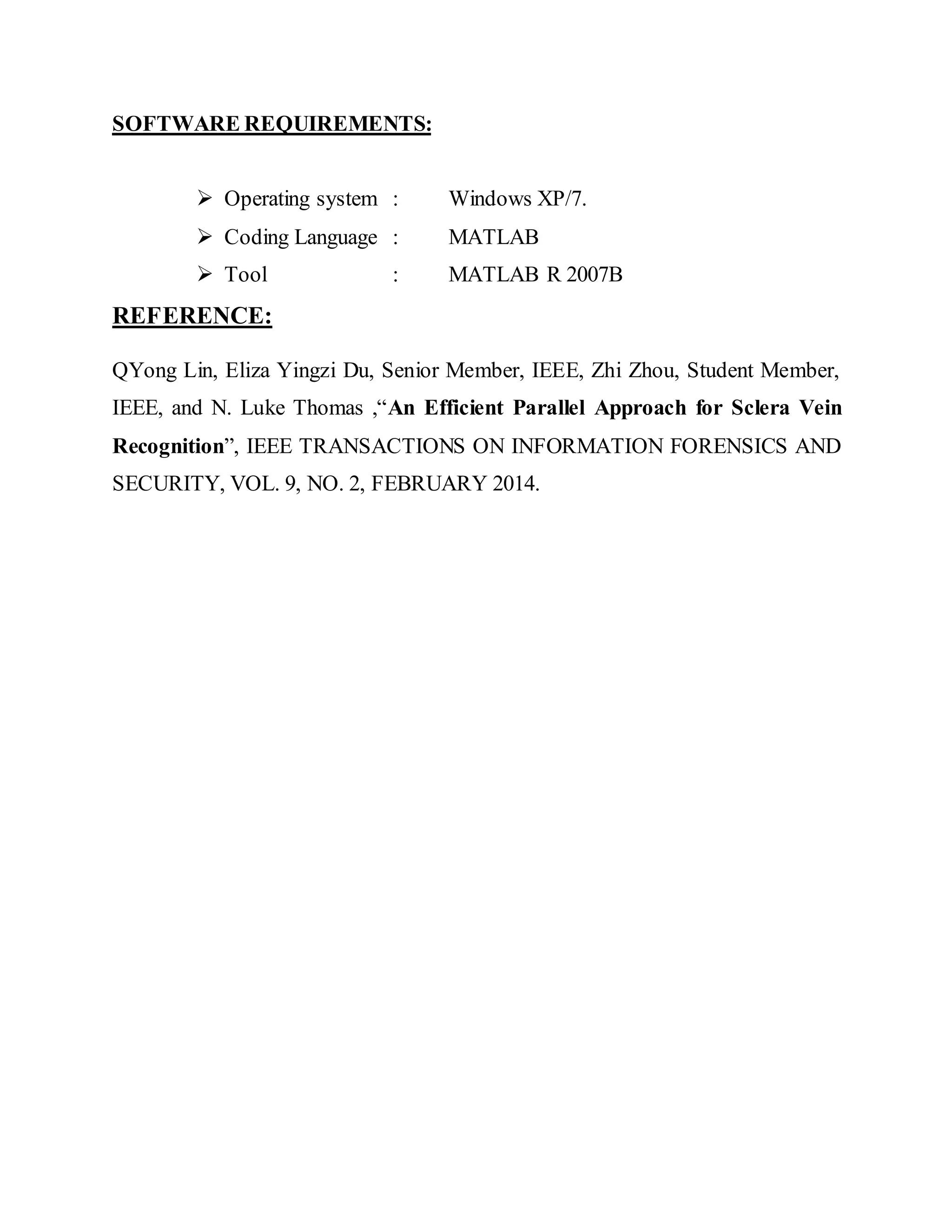 IEEE 2014 MATLAB IMAGE PROCESSING PROJECTS An efficient-parallel-approach-for-sclera-vein ...