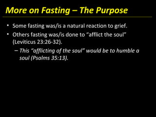An Examination of Fasting | PPT | Christianity | Religion & Spirituality