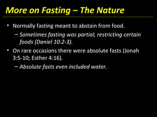An Examination of Fasting | PPT | Christianity | Religion & Spirituality