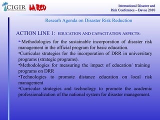 An Experience Designing a National Research Agenda on Disasters Risk ...