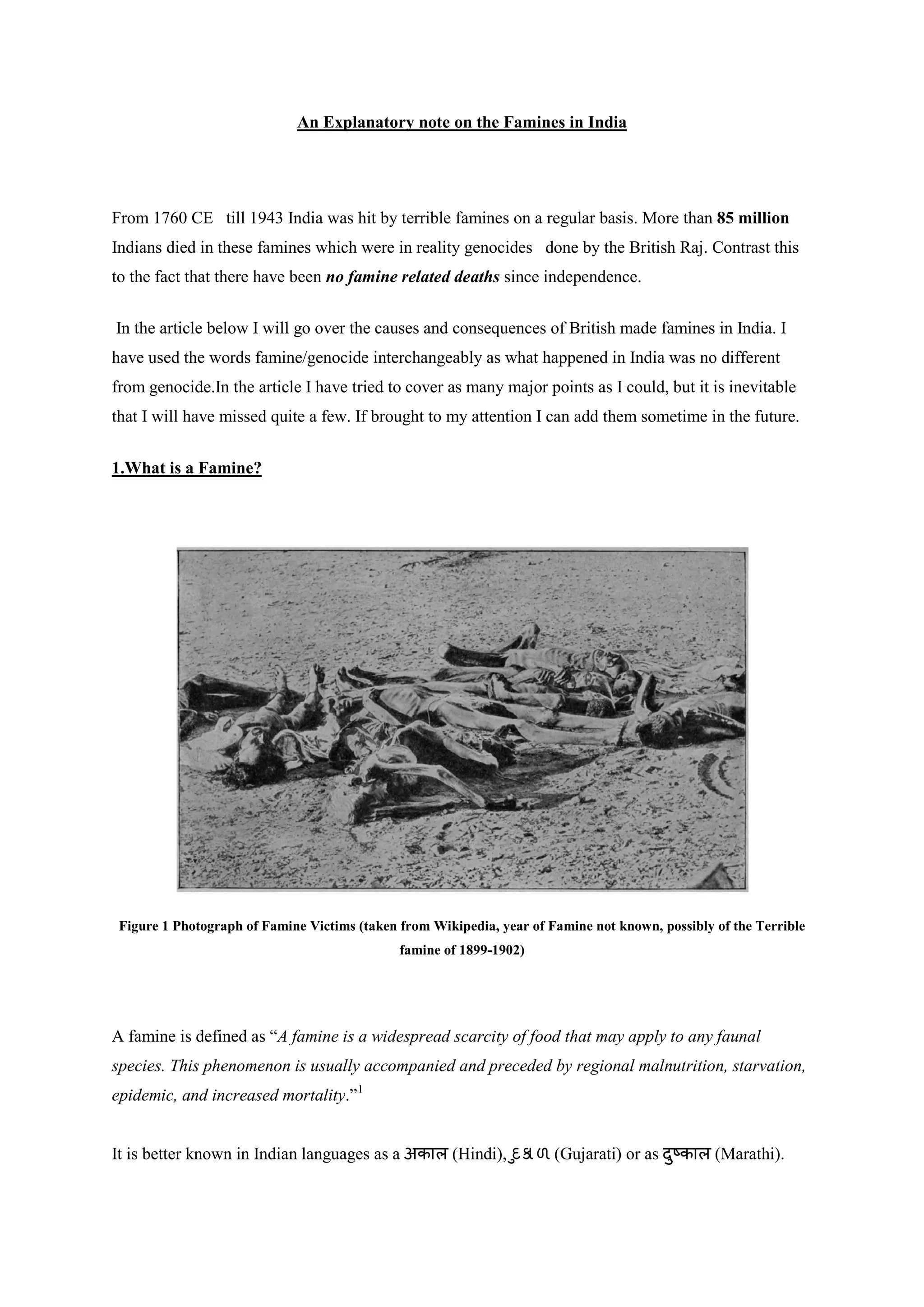 Famines in India | PDF