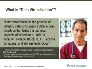 An Eye on the Future A Review of Data Virtualization Techniques to ...