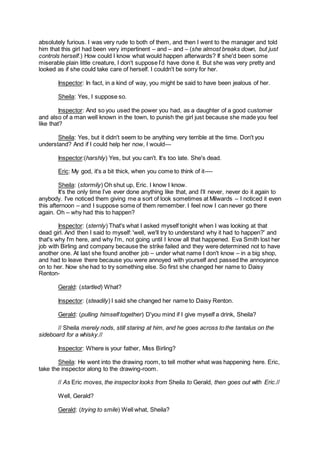 An Inspector Calls Act 1 Year 10