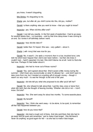 An Inspector Calls Act 2 Year 10