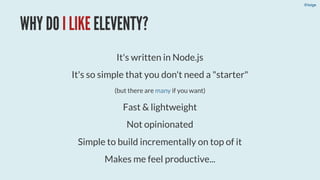 An intro to Eleventy | PPT
