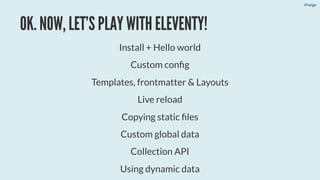 An intro to Eleventy | PPT