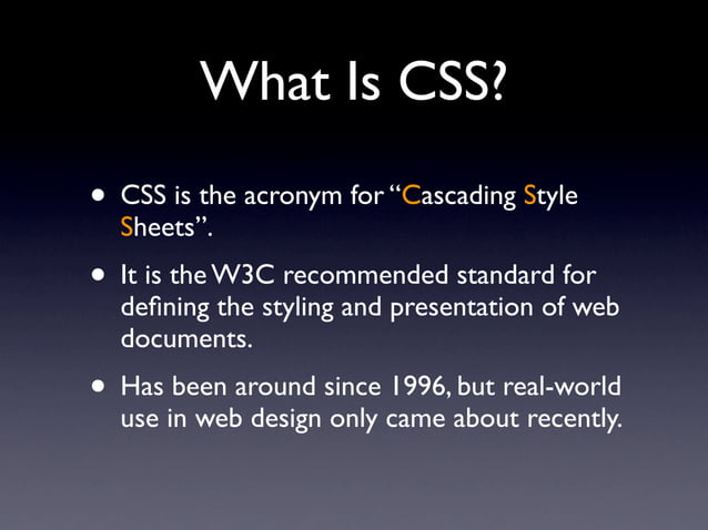 An Introduction to CSS | PPT