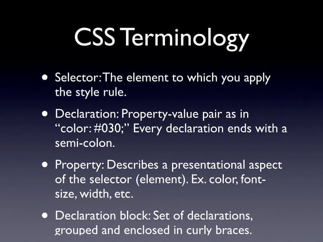 An Introduction to CSS | PPT