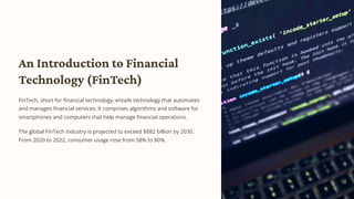 An Introduction to Financial Technology (FinTech) | PPT