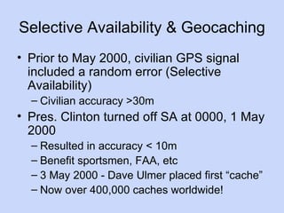 An Introduction To GPS for Geocachers | PPT | Geography | Science