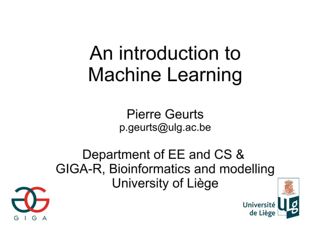An introduction to Machine Learning | PDF | Artificial Intelligence ...