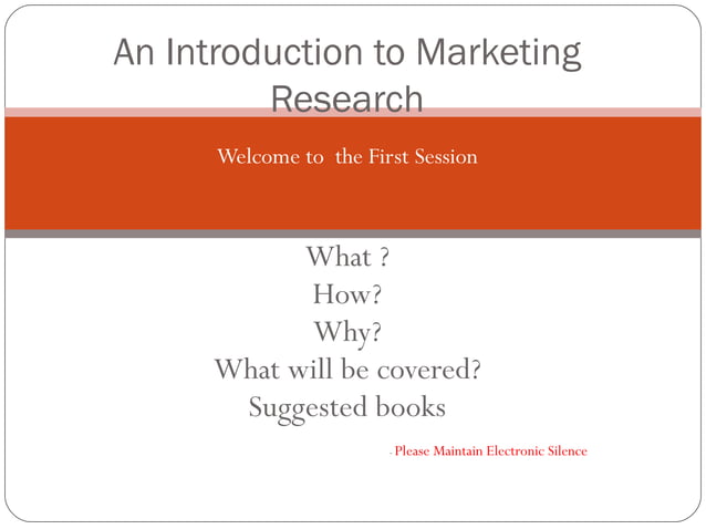 An Introduction To Marketing Research | PPT | Marketing and Advertising ...