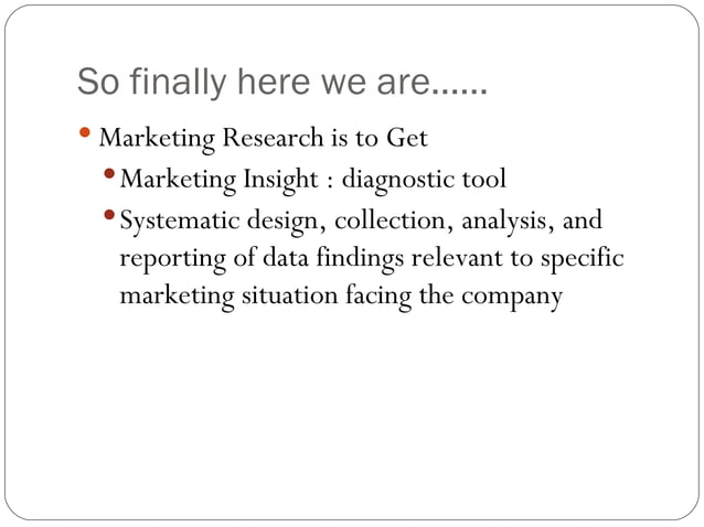 An Introduction To Marketing Research | PPT | Marketing and Advertising ...
