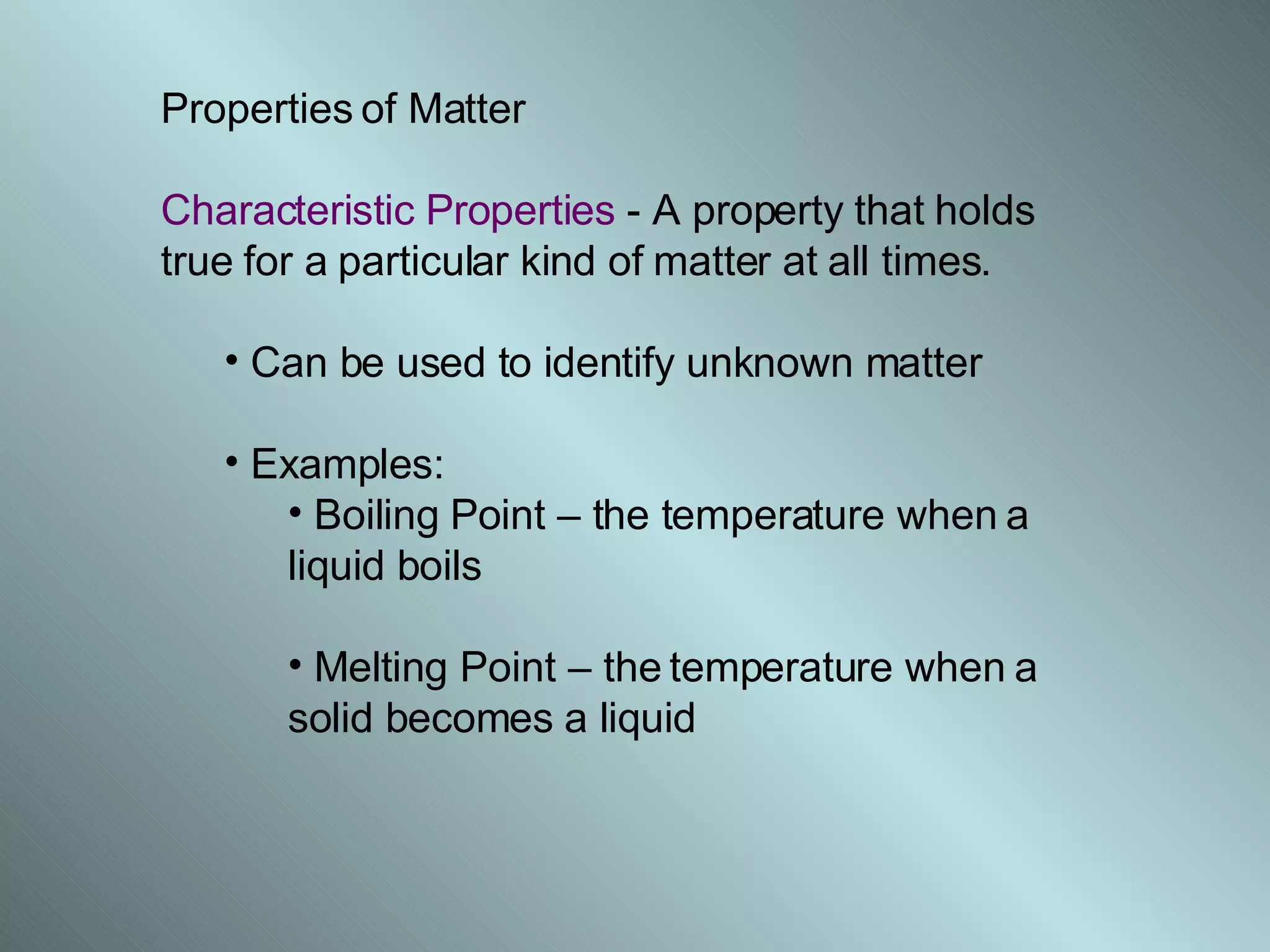 An Introduction To Matter | PPT | Chemistry | Science
