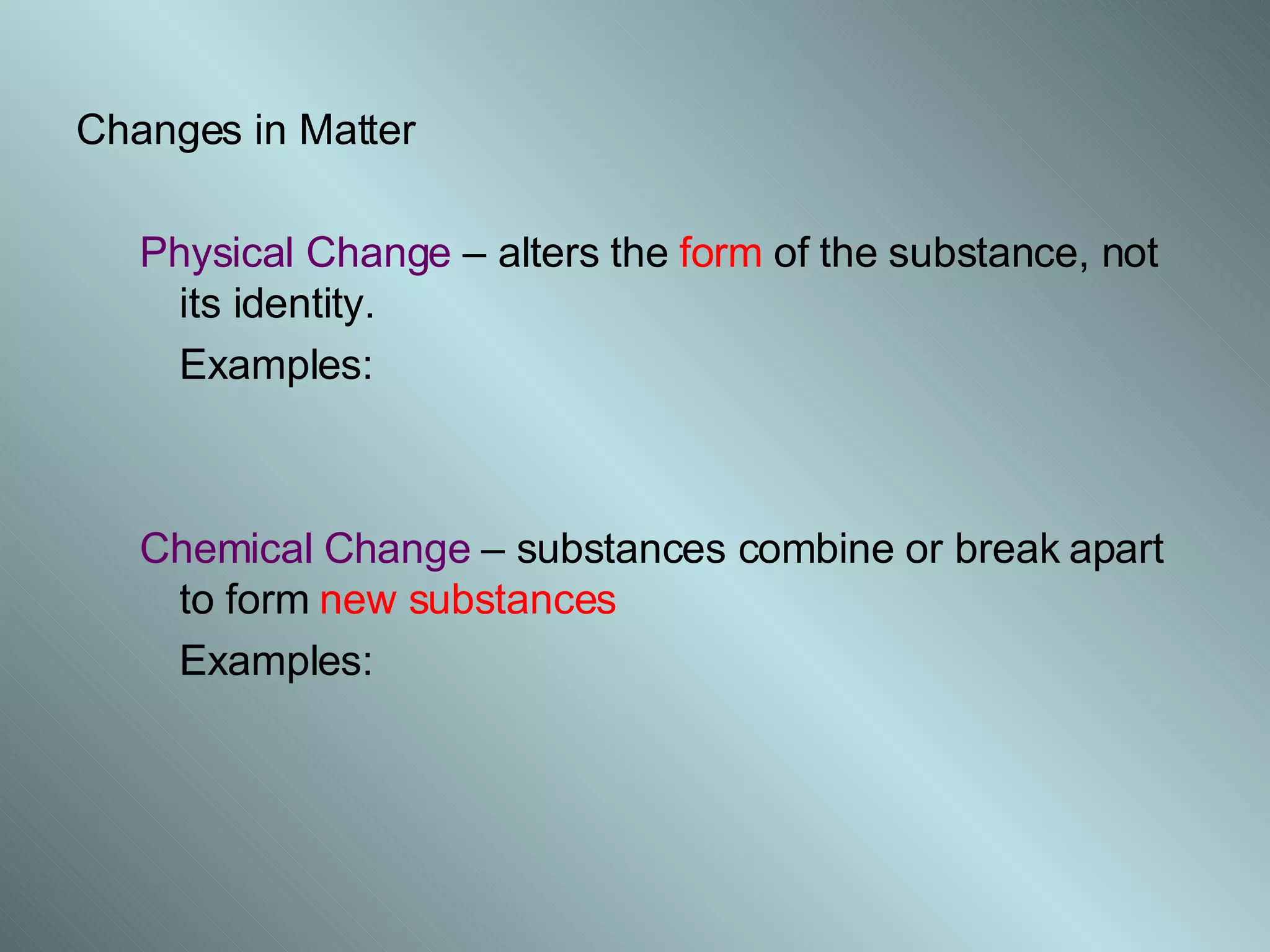 An Introduction To Matter | PPT | Chemistry | Science