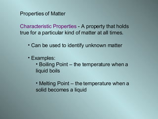 An Introduction To Matter | PPT | Chemistry | Science