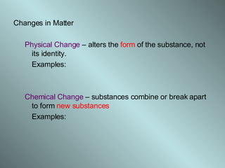An Introduction To Matter | PPT | Chemistry | Science