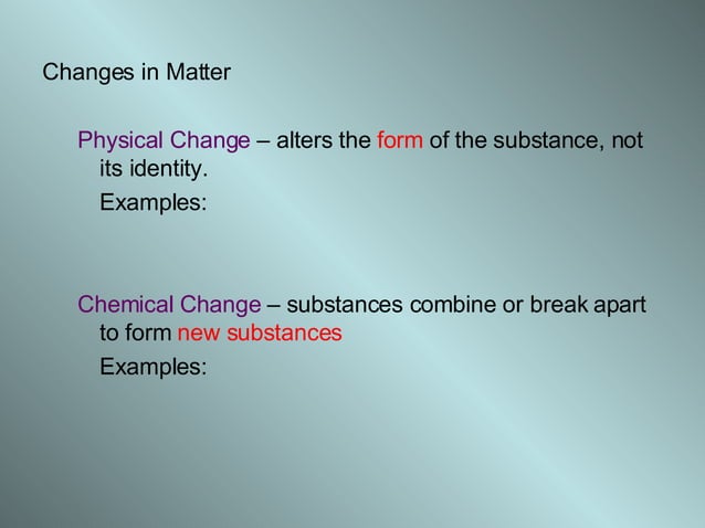 An Introduction To Matter | PPT | Chemistry | Science