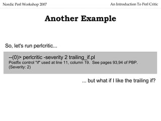 An Introduction To Perl Critic | PPT