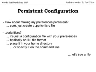 An Introduction To Perl Critic | PPT