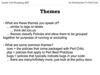 An Introduction To Perl Critic | PPT