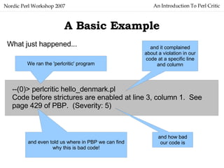 An Introduction To Perl Critic | PPT