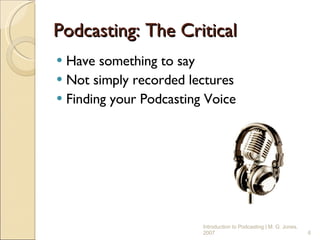 An introduction to Podcasting | PPT