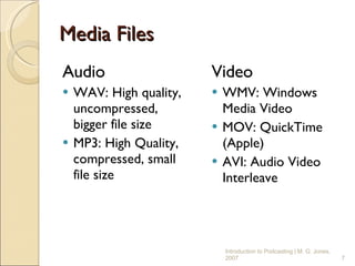 An introduction to Podcasting | PPT