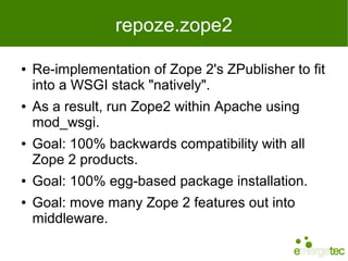 An Introduction To Repoze | PPT