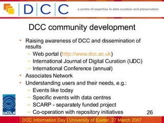 An introduction to the Digital Curation Centre | PPT