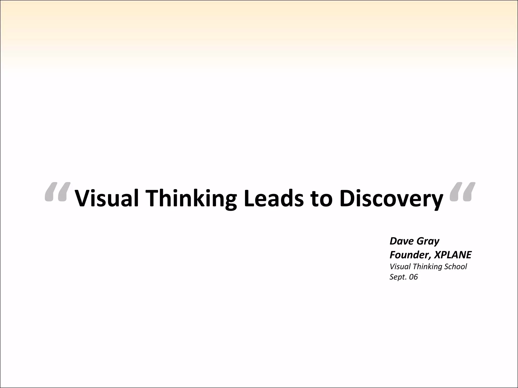 An Introduction to Visual Thinking | PPT