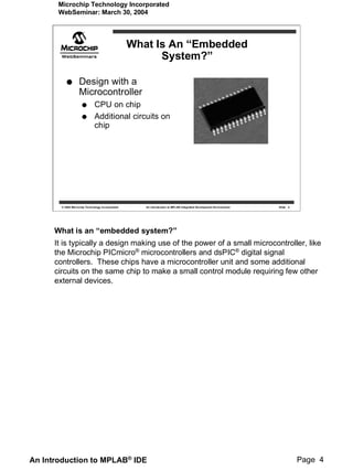 An introdution to MPLAB | PDF