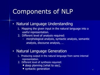 An Intuitive Natural Language Understanding System | PPT | Programming Languages | Computing