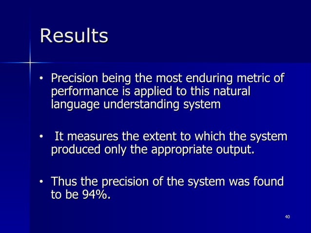An Intuitive Natural Language Understanding System | PPT | Programming Languages | Computing