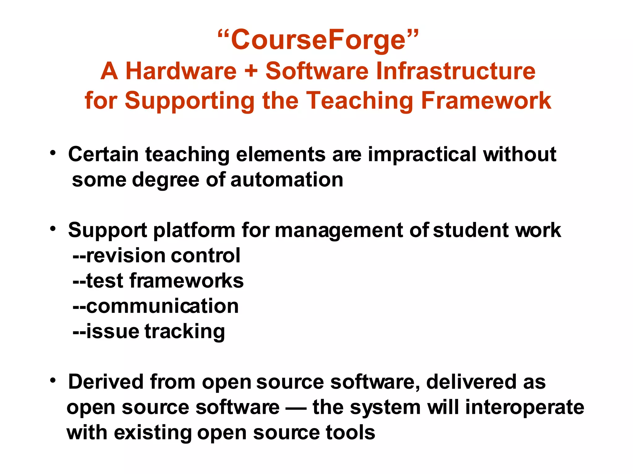 An Open Source Framework For Teaching Bioinformatics Ppt Computing