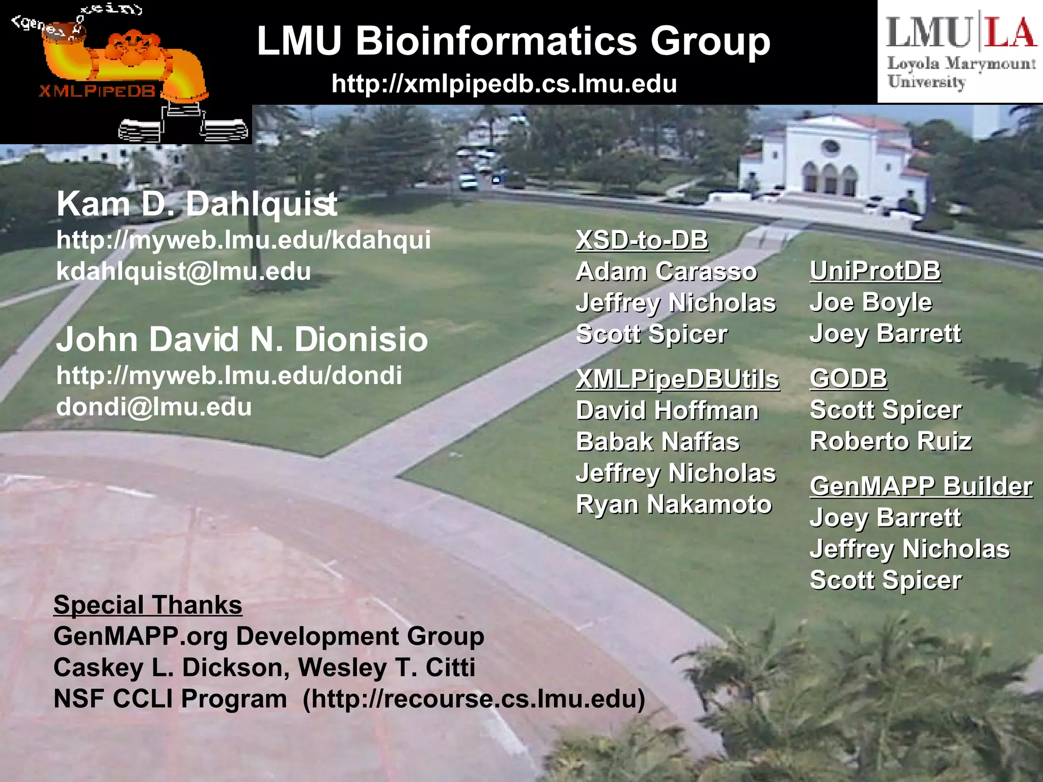 An Open Source Framework For Teaching Bioinformatics Ppt Computing