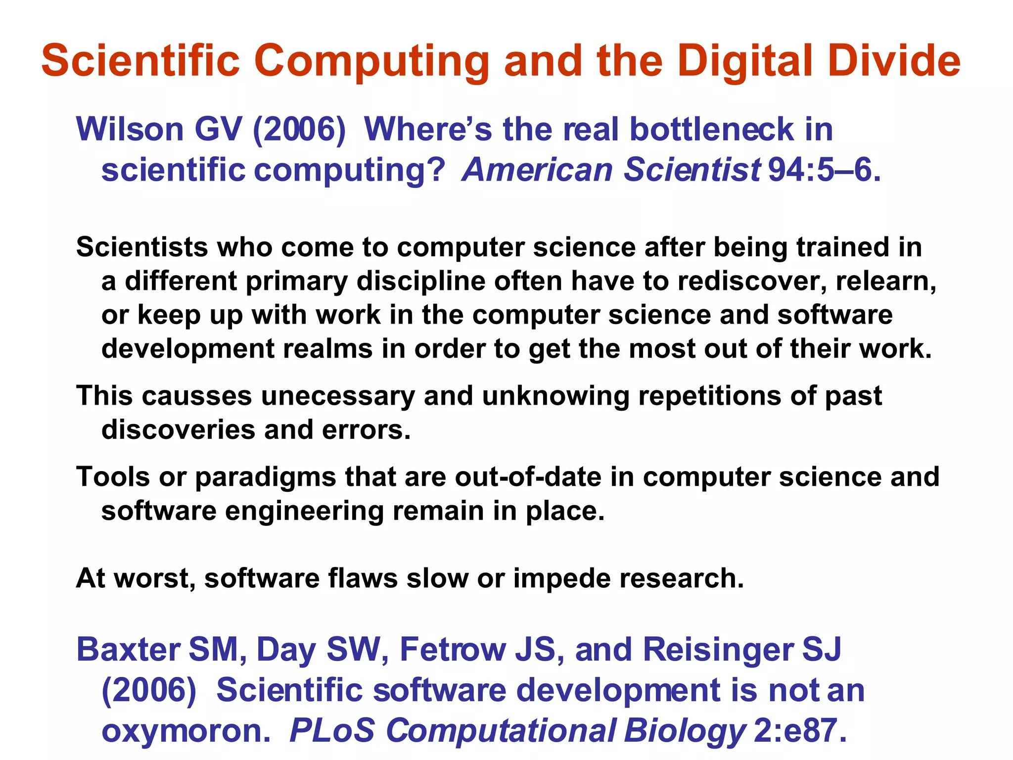 An Open Source Framework For Teaching Bioinformatics Ppt Computing Technology And Computing