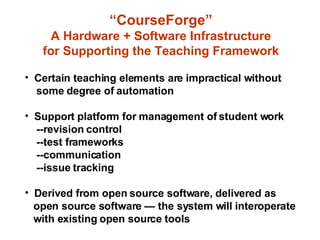 An Open Source Framework for Teaching BIoinformatics | PPT