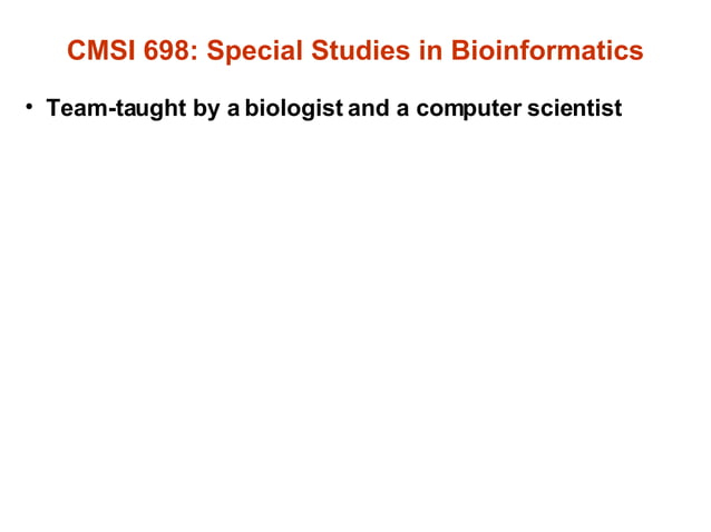 An Open Source Framework For Teaching Bioinformatics Ppt