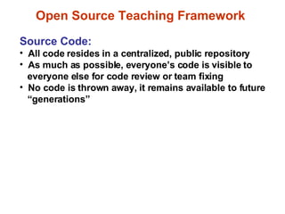 An Open Source Framework for Teaching BIoinformatics | PPT
