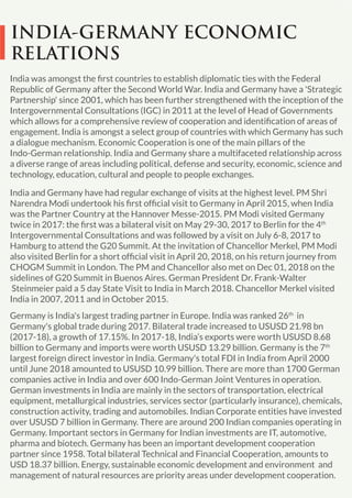 An overview of India Germany Trade relationship today and tomorrow | PDF