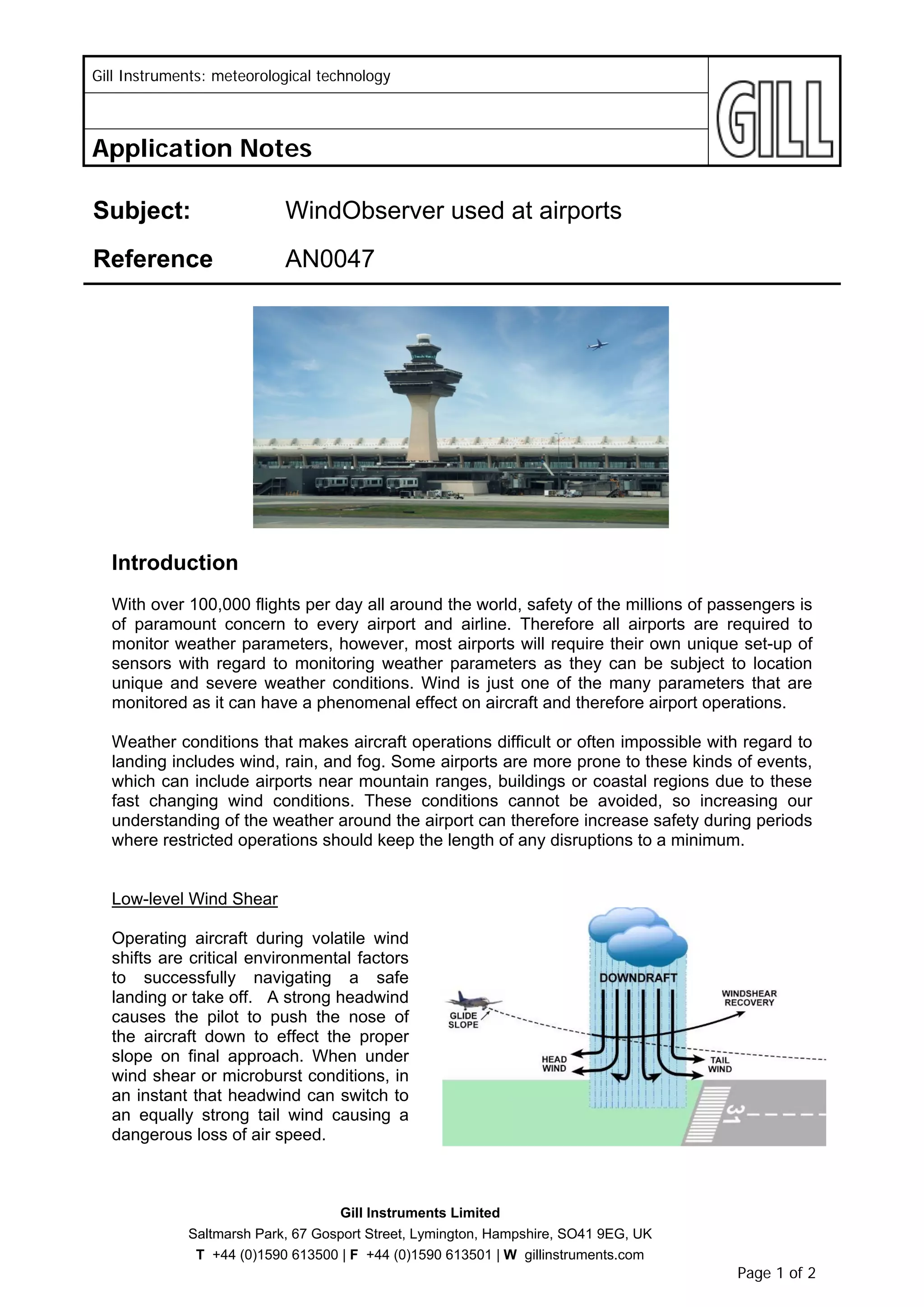 Wind measurement in Airport operations [CRITICAL APPLICATION] | PDF
