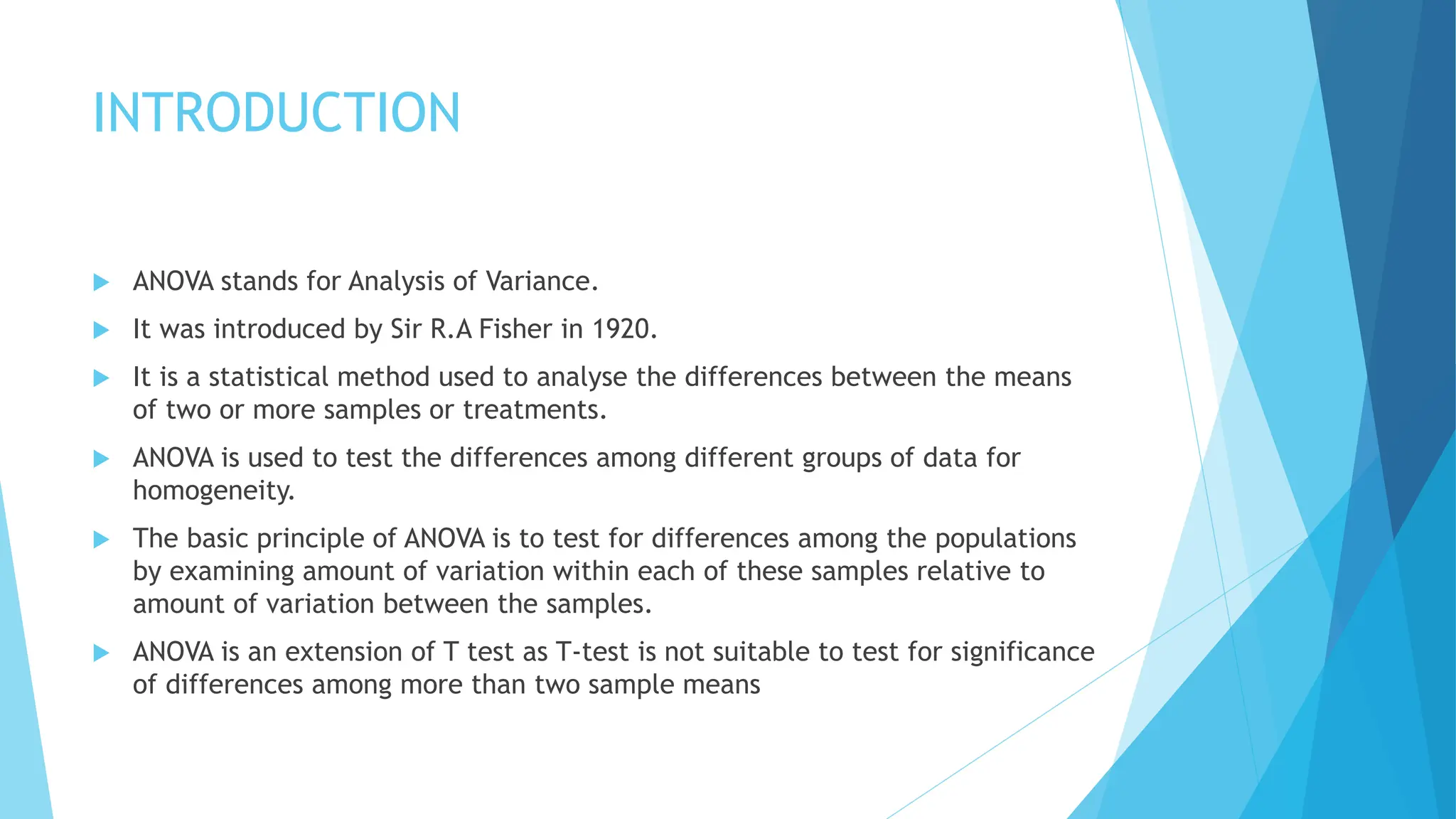 Analysis Of Variance One Way Anova Pptx Free Download