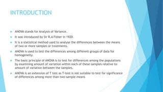 Analysis of variance(one way ANOVA).pptx
