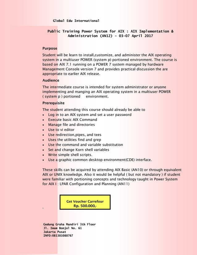 Public Training Power System for AIX : AIX Implementation ...