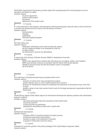 An310 cultural anthropology exam 8 answers (ashworth college) | PDF