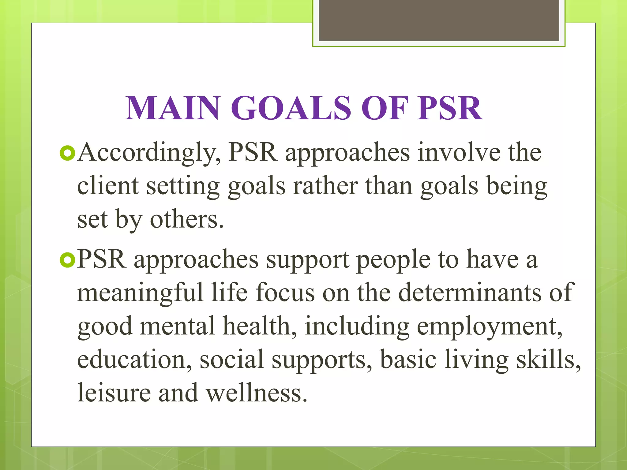 Psychosocial Rehabilitation | PPTX