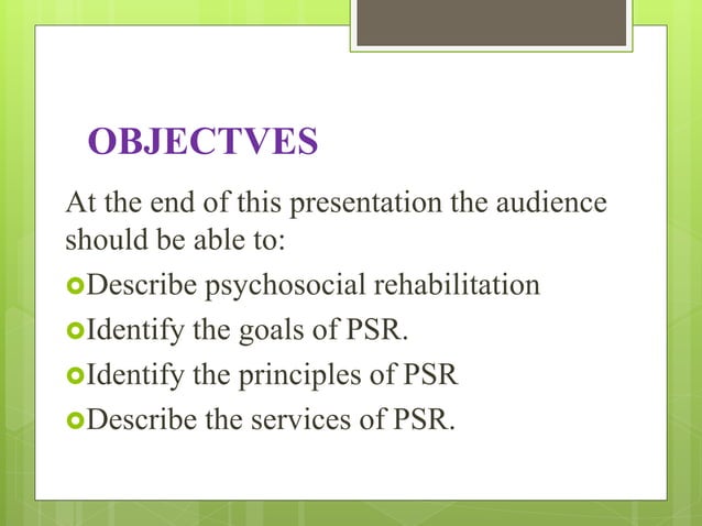 Psychosocial Rehabilitation | PPTX | Mental Health | Diseases and ...