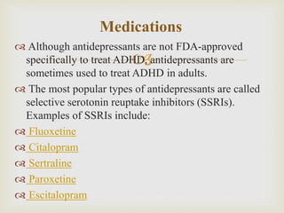 Attention Deficit Hyperactivity Disorder (ADHD) | PPTX | Brain and ...